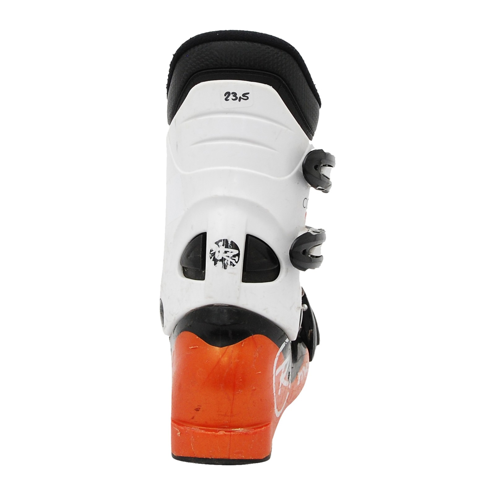 Used junior Rossignol Comp J_4 ski boot with hooks