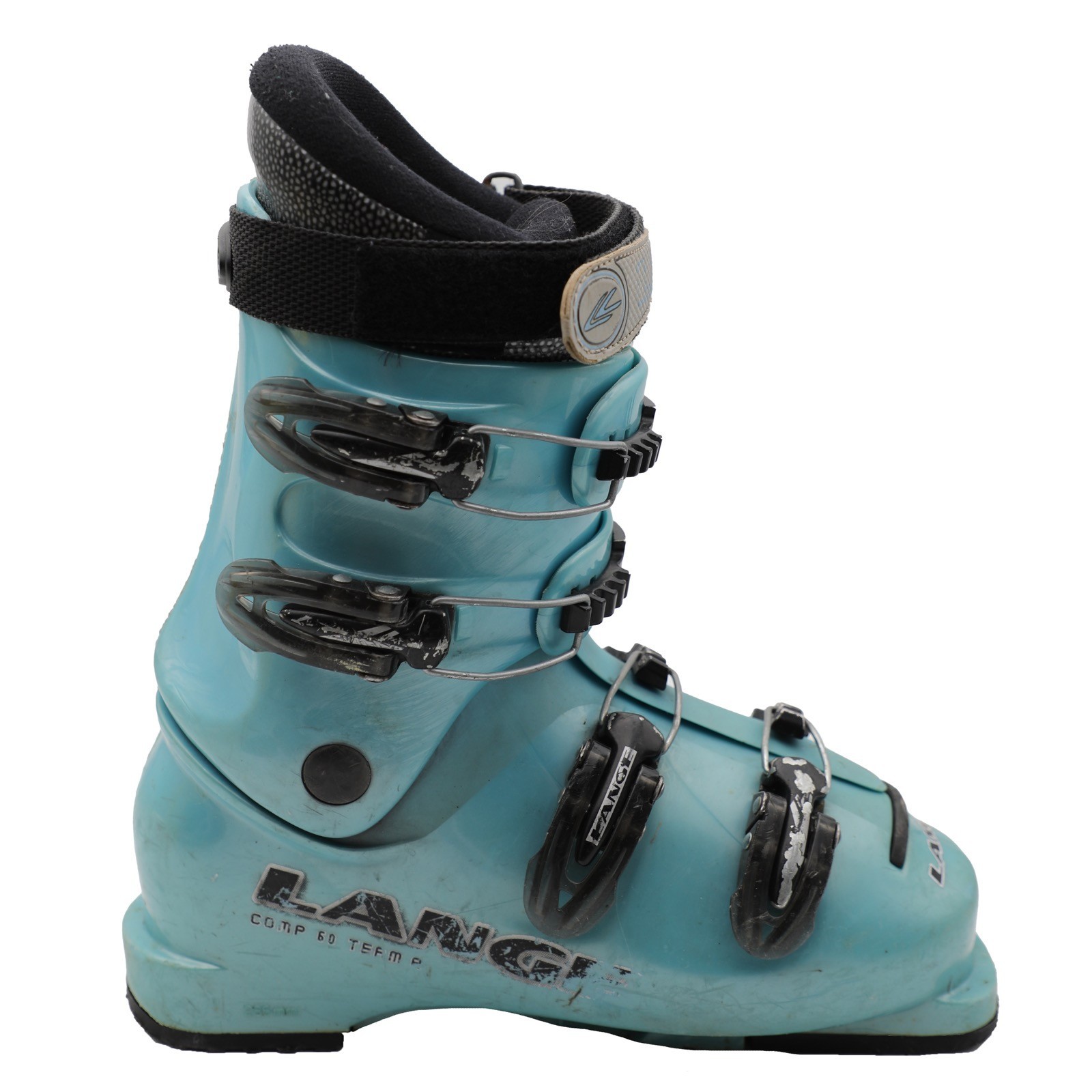 Used junior ski boot Lange Team Comp 60 R_4 hooks + strap