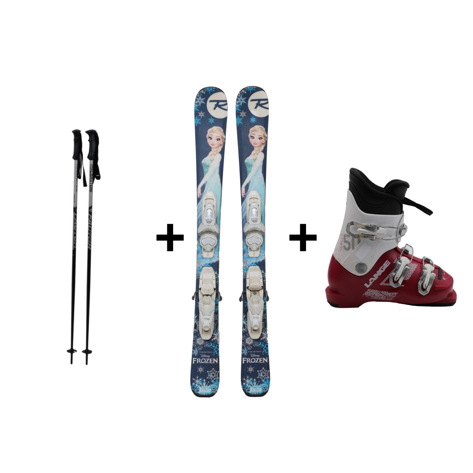 Komplettes gebrauchtes Junior Rossignol Frozen Pack